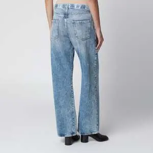 MAISON MARGIELA Light Washed Blue Jeans With Contrasting Insert Pocket Details - Light Blue