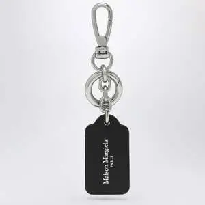 MAISON MARGIELA Double-label Keychain In Grained Calf Leather