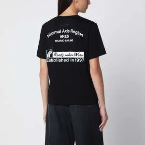 MAISON MARGIELA Cotton Jersey T-shirt With Graphic Print - Black