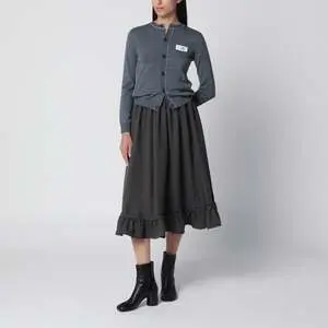 MAISON MARGIELA Ruffled Flounce Hem Midi Skirt