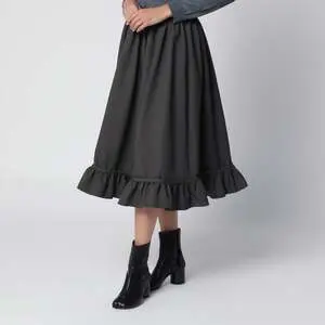 MAISON MARGIELA Ruffled Flounce Hem Midi Skirt