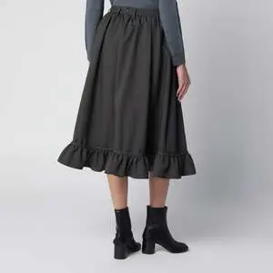 MAISON MARGIELA Ruffled Flounce Hem Midi Skirt