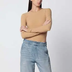 MAISON MARGIELA Long Sleeve Bodysuit - Beige