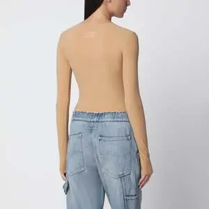 MAISON MARGIELA Long Sleeve Bodysuit - Beige