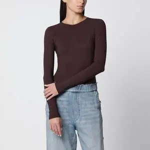 MAISON MARGIELA Long-sleeve Lycra Jersey Bodysuit - Brown