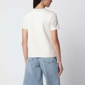 Max Mara Cotton-blend T-shirt With Embroidered Logo