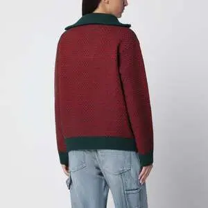 MAISON MARGIELA Geometric Jacquard Knit Sweater - Green