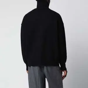 AMI Paris Wool Turtleneck Sweater With De Coeur Logo