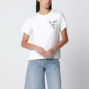 Max Mara Cotton Jersey T-shirt With Embroidered Graphic