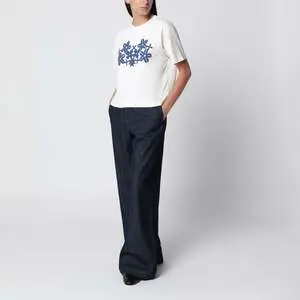 Max Mara Cru Cotton Jersey T-shirt With Embroidery