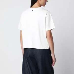 Max Mara Cru Cotton Jersey T-shirt With Embroidery