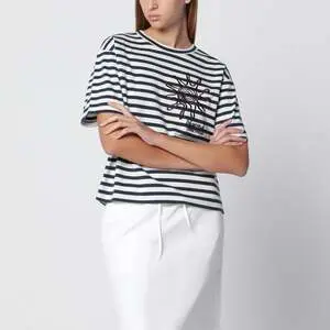 Max Mara Weekend Max Mara Striped Cotton T-Shirt White