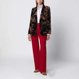 Etro Printed Velvet Double-breasted Jacket