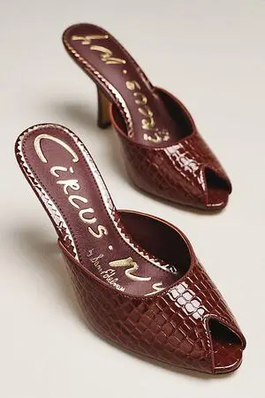 CIRCUS NY BY SAM EDELMAN Glenda Peep-toe Heels - Deep Pecan