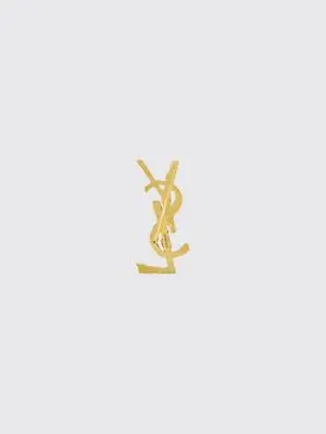 Saint Laurent Monogram Jewel Brooch In -tone Brass