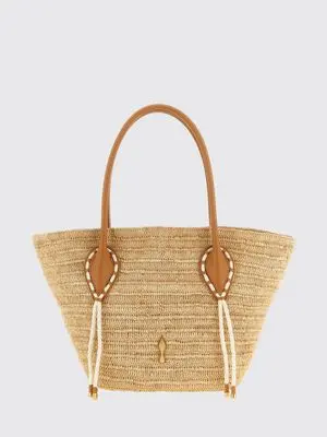 CHRISTIAN LOUBOUTIN Raffia Shoulder Bag - Cream