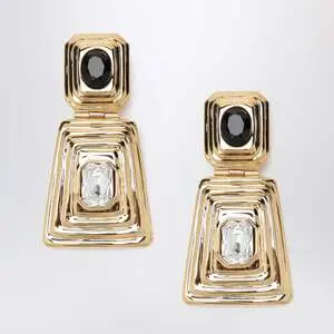 Alessandra Rich Embellished Crystal Clip-on Earrings - Silver