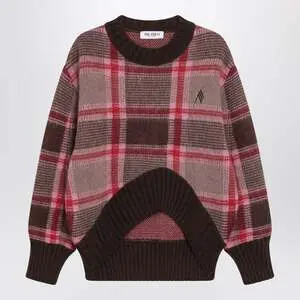 Attico Mohair-blend Sweater With Check Pattern - Multicolor
