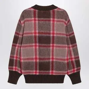 Attico Mohair-blend Sweater With Check Pattern - Multicolor