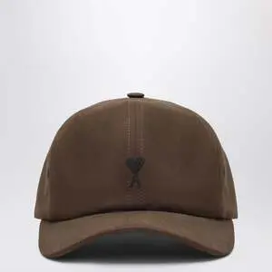 AMI Paris De Coeur Baseball Cap - Brown