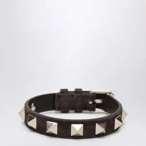 Valentino Garavani Rockstud Suede Bracelet - Brown