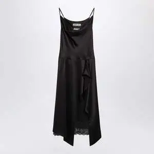 Acne Studios Shiny Satin Slip Dress Dark - Brown