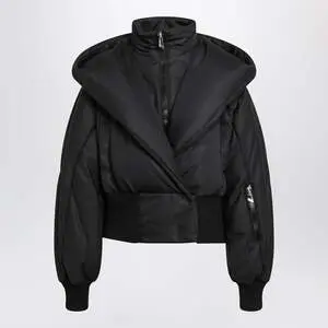 Attico Quilted Cotton-blend Puffer Jacket - Black