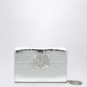 ROGER VIVIER Efflorescence Mini Clutch In Metallic Leather
