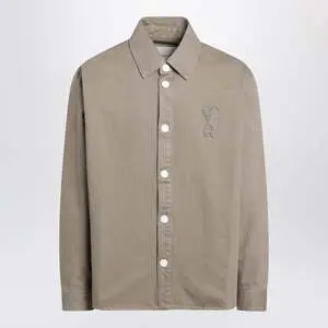 AMI Paris Taupe Beige De Coeur Shirt - Cream