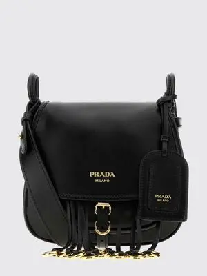 PRADA PRADA Calfskin Crossbody Bag With Gold Tone Hardware