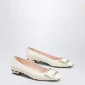 ROGER VIVIER Patent Leather Ballet Flats - White