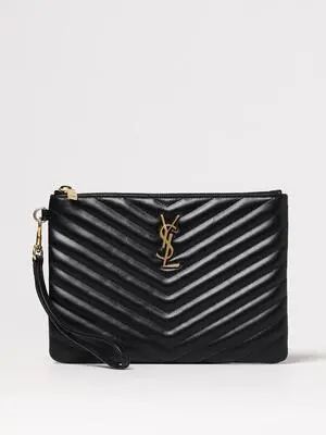 Saint Laurent Quilted Clutch - Black