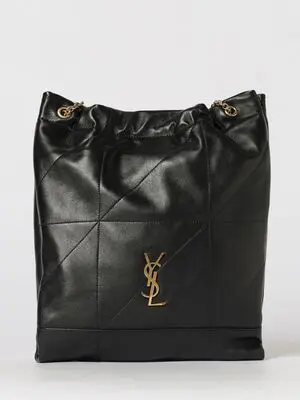 Saint Laurent Quilted Lambskin Shoulder Bag With Chain Strap - Black