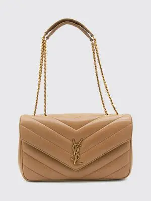 Saint Laurent Quilted Shoulder Bag - Cream
