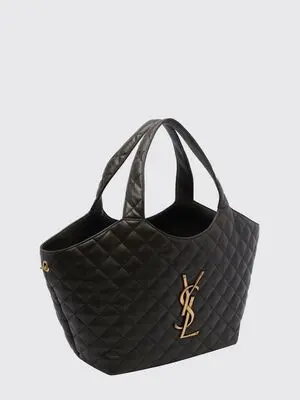 Saint Laurent Quilted Lamb Leather Tote Bag - Green