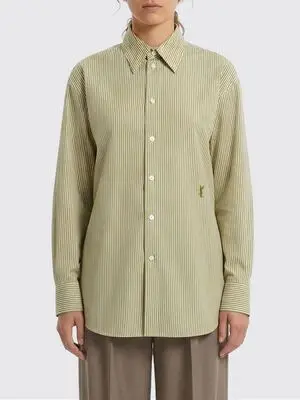 Saint Laurent Striped Cotton Shirt - Brown