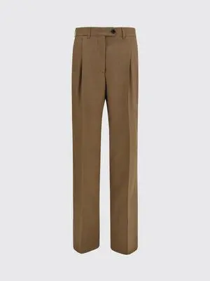 Prada Wool Pleated Trousers - Brown