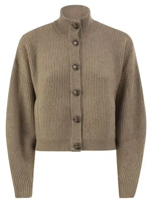 Brunello Cucinelli Pure Cashmere English Rib Cardigan - Multicolor