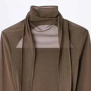 LEMAIRE Cocoa Ballerina Jersey Top With Integrated Scarf