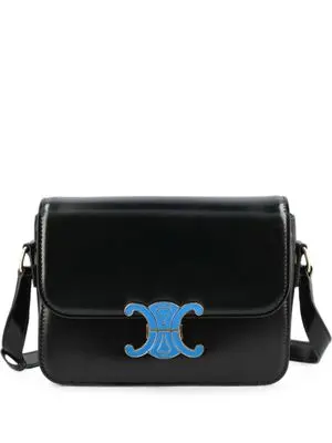 Celine CELINE Triomphe Leather Shoulder Bag Multicolor