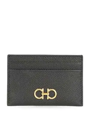 FERRAGAMO Gancini Card Holder - Black