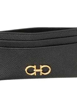 FERRAGAMO Gancini Card Holder - Black