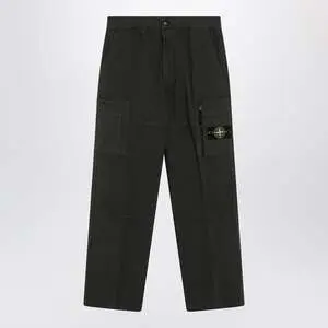 Stone Island Cotton Ripstop Cargo Trousers - Gray
