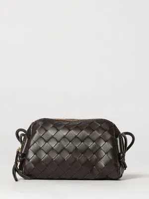Bottega Veneta Woven Lambskin Crossbody Bag - Brown