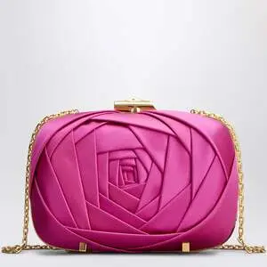 ROGER VIVIER Rose Vivier Clutch In Satin