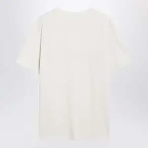 JW Anderson Circular T-shirt In Ecru Cotton