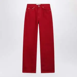 AMI Paris Ruby Cotton Twill Jeans - Red