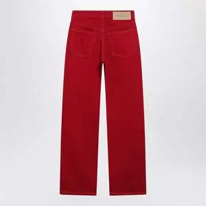 AMI Paris Ruby Cotton Twill Jeans - Red