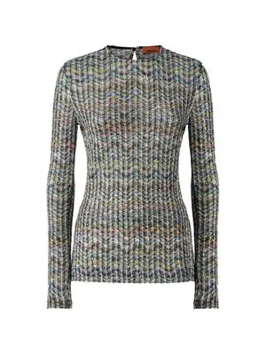 Missoni MISSONI Zig Zag Motif Knit Sweater Multicolor