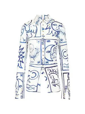 Celine Printed Silk Shirt - Multicolor